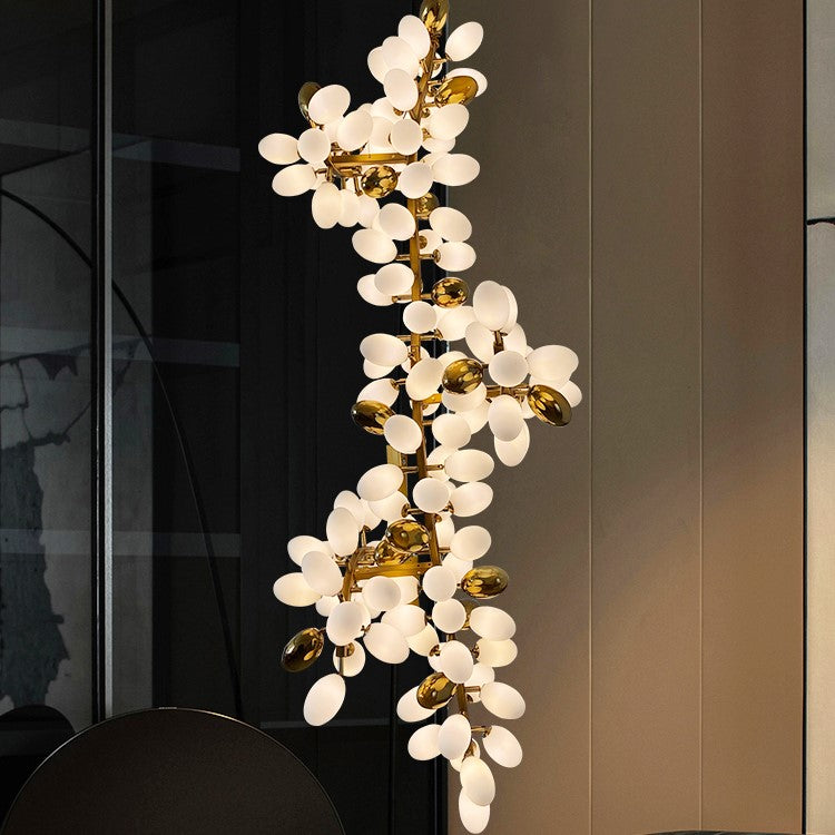 Large Branch Copper Chandelier with Grape Shape Bulbs Unique and Creat