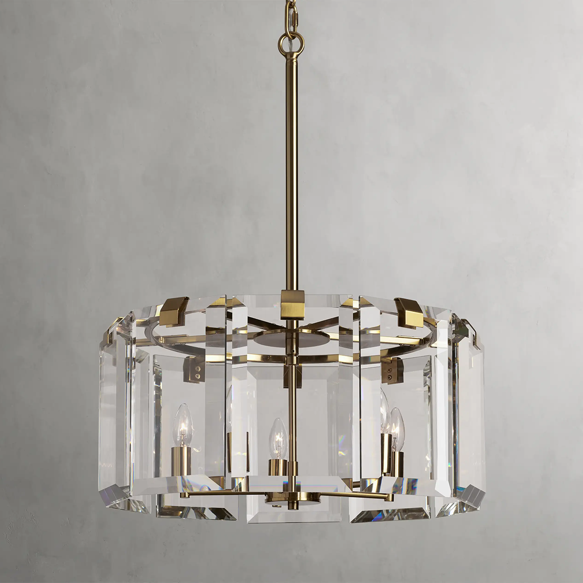 Modern Amaya Crystal Round Chandelier